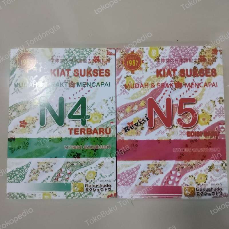 Promo Buku Satu Set Kiat Sukses N4 Dan N5 Terbaru Metode Gakushudo ...