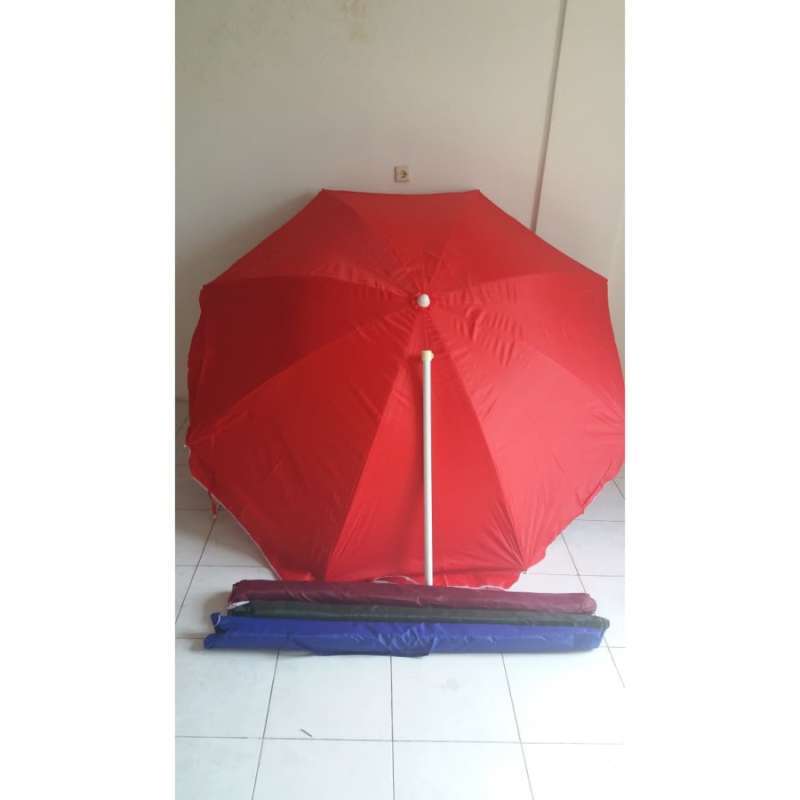 Jual Payung Pantai /dagang Parasol Polos Kain Susun Double Diamater 230 ...