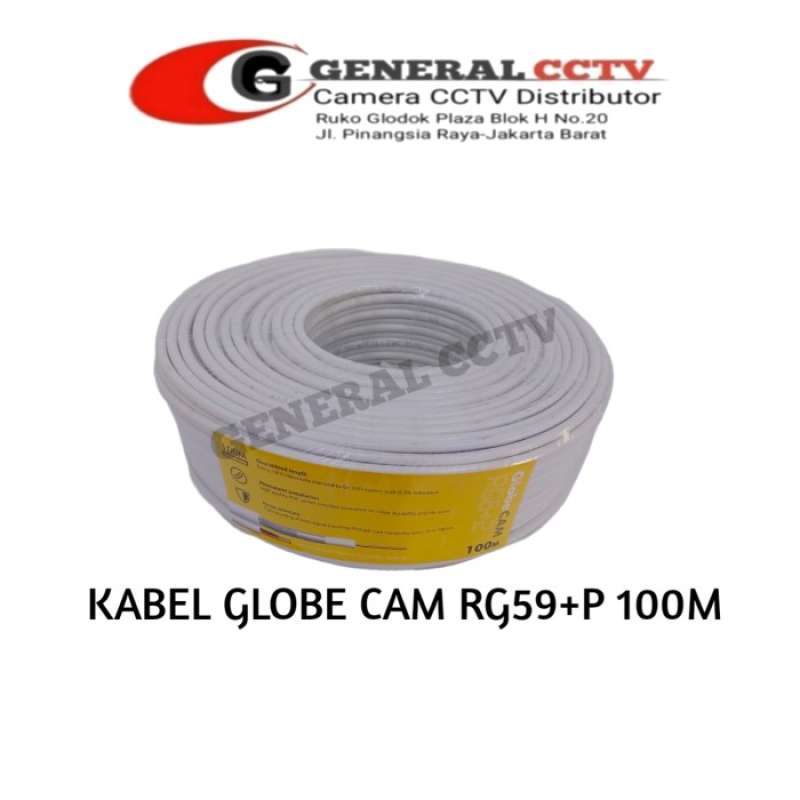 Promo Kabel Globe Cam Rg59+power 100m - Warna Putih Diskon 23% Di ...