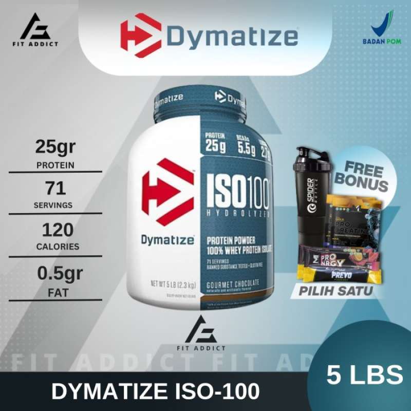 Promo Dymatize Iso 100 5 Lbs Whey Protein Isolate / Iso100 5 Lbs 5lb Diskon 33% Di Seller Aninda ...