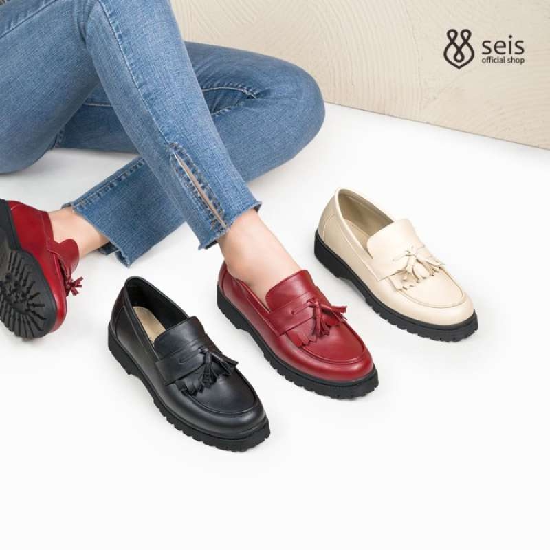Jual Seis Adrian Sepatu Docmart Wanita / Loafers Wanita - 41 Burgundy Di Seller Sangninja ...