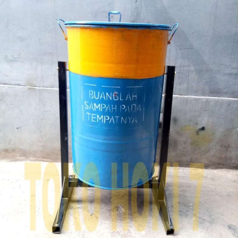 Jual Tempat Sampah/tong Sampah Besi/drum Sampah 60liter Gantung Kuat ... Jual Tempat Sampah/tong Sampah Besi/drum Sampah 60liter Gantung Kuat ...
