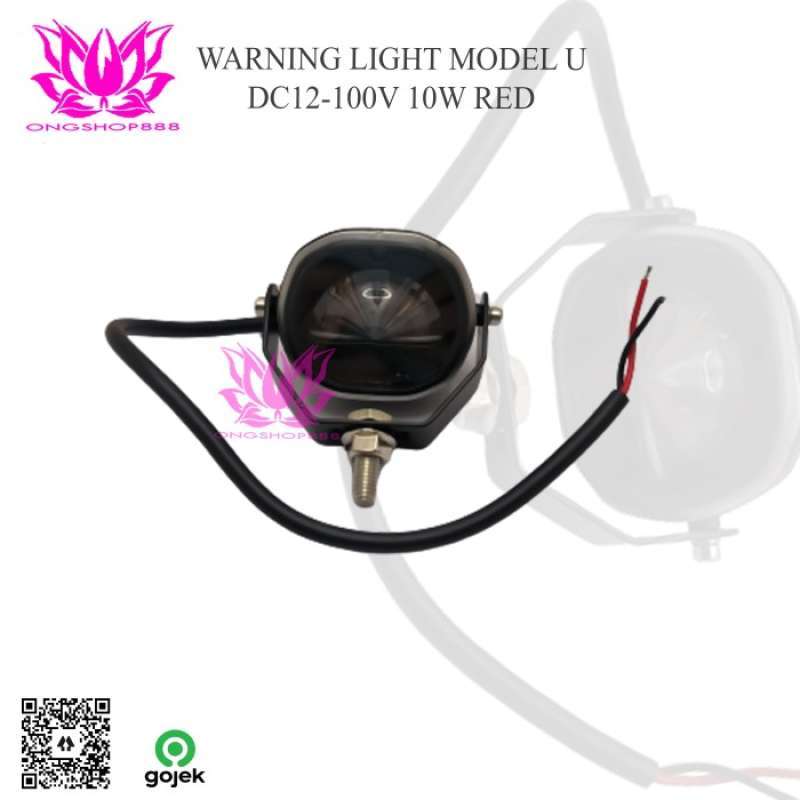 Promo Warning Light Model U Dc12-100v 10w Red Lampu Safety Merah Diskon ...