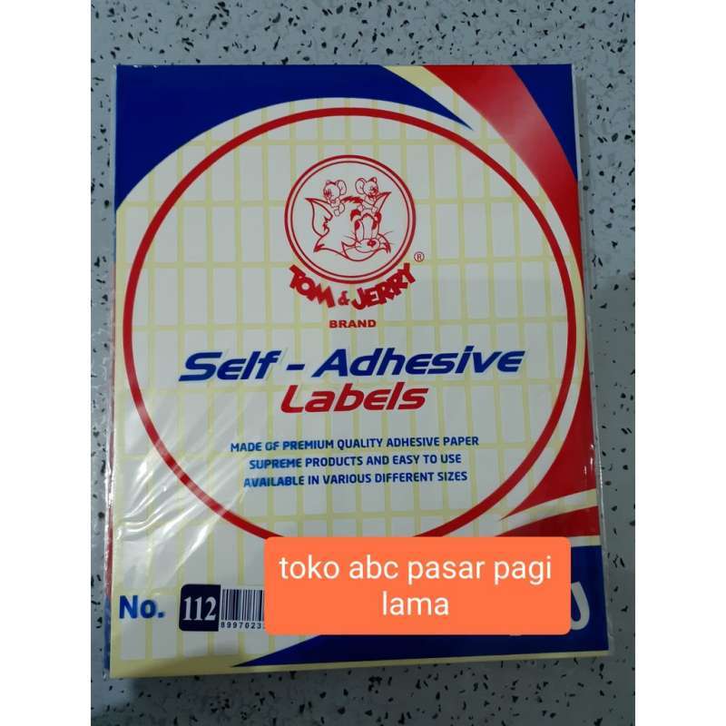 Jual Label Stiker Kertas Tempel Putih Tom & Jerry (varian Tersedia ...