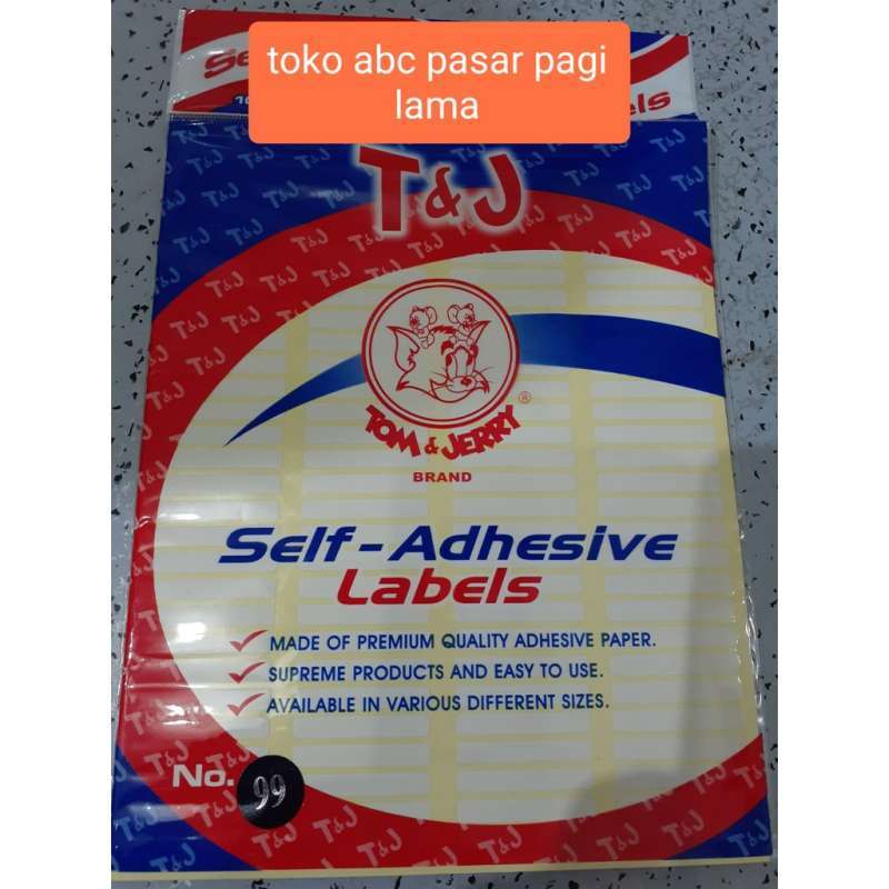 Jual Label Stiker Kertas Tempel Putih Tom & Jerry (varian Tersedia) Di ...