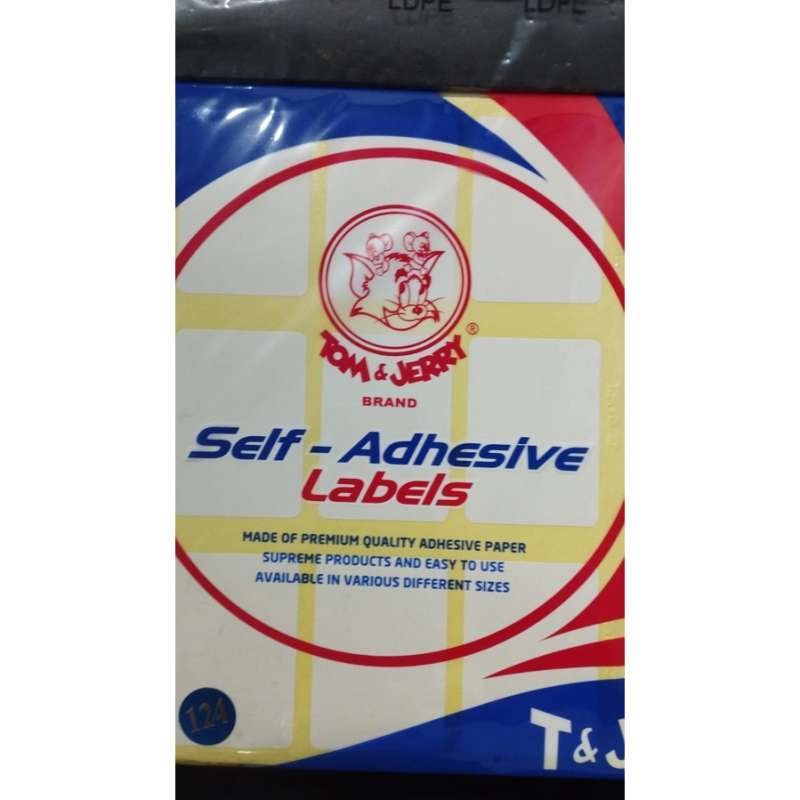 Jual Label Stiker Kertas Tempel Putih Tom & Jerry (varian Tersedia ...