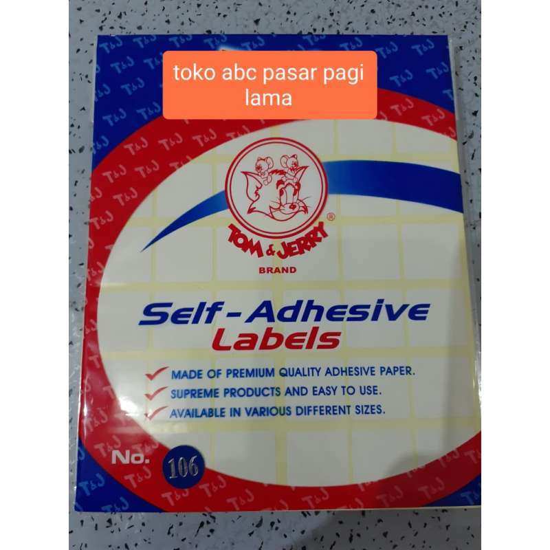 Jual Label Stiker Kertas Tempel Putih Tom & Jerry (varian Tersedia ...