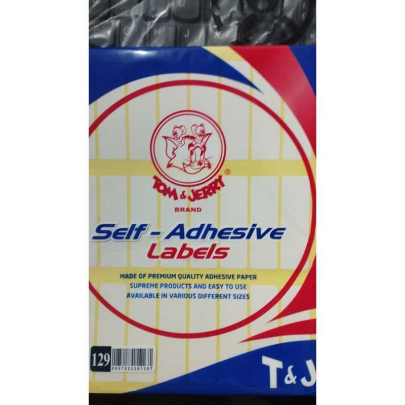 Jual Label Stiker Kertas Tempel Putih Tom & Jerry (varian Tersedia ...