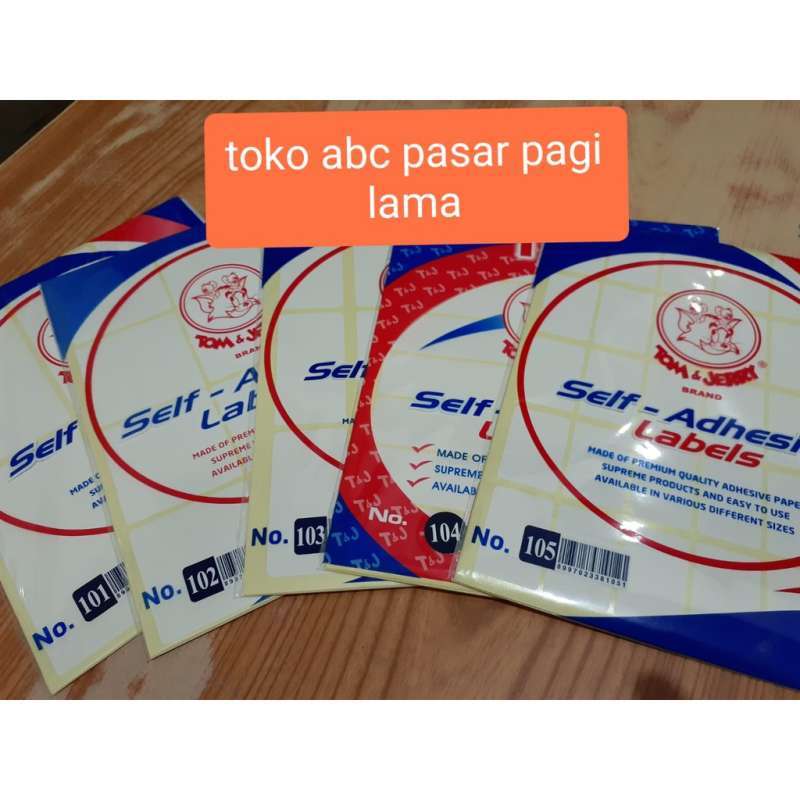 Jual Label Stiker Kertas Tempel Putih Tom & Jerry (varian Tersedia) Di ...