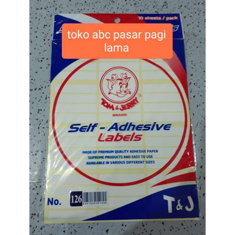 Jual Label Stiker Kertas Tempel Putih Tom & Jerry (varian Tersedia ...
