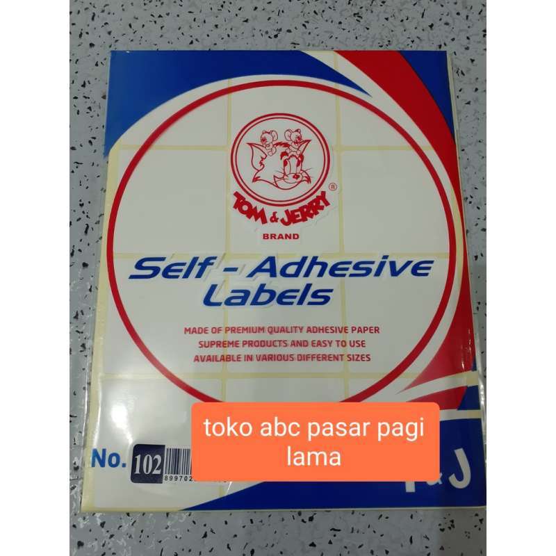 Jual Label Stiker Kertas Tempel Putih Tom & Jerry (varian Tersedia ...