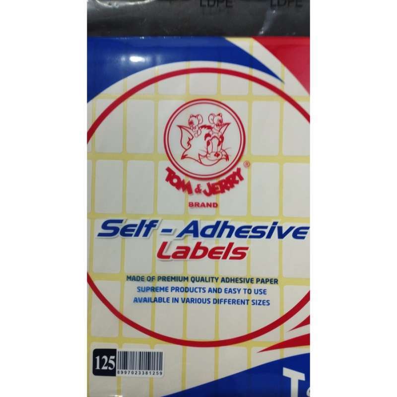 Jual Label Stiker Kertas Tempel Putih Tom & Jerry (varian Tersedia ...