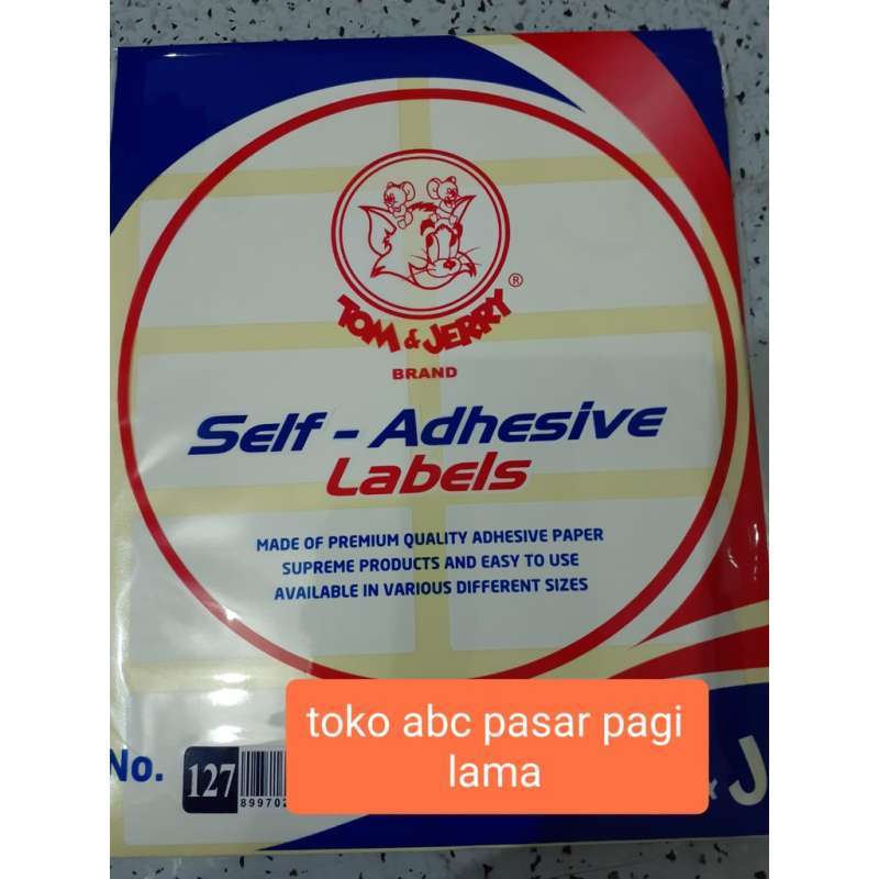 Jual Label Stiker Kertas Tempel Putih Tom & Jerry (varian Tersedia ...