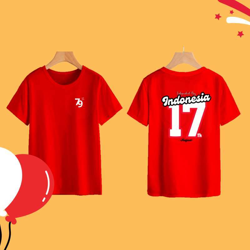 Jual Kaos Kemerdekaan Seragam Lomba 17 Agustusan Indonesia Merah Putih Unisex Anak Laki-laki ...