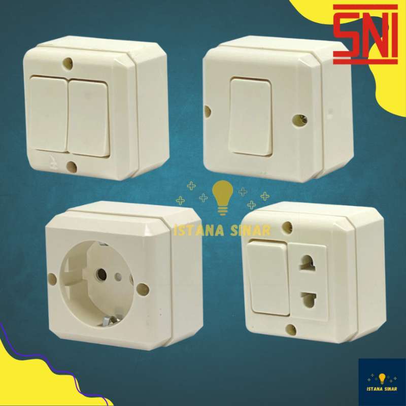 Jual Saklar Ob Engkel Seri Stop Kontak Luar Sni Arde, Engkel Stop ...