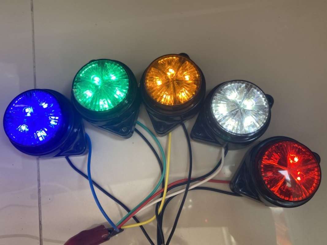 Jual Lampu Bak Samping Truk Bis 24 Volt Model Bulat - Biru Di Seller Dm ...