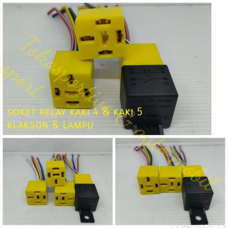 Promo Soket Relay Kabel 4 & 5 Pin Socket Relay Klakson Lampu Diskon 48% ...