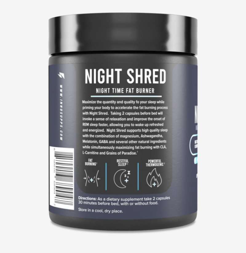 Promo Inno Supps Night Shred Natural Sleep Support And Pm Burner 60 ...