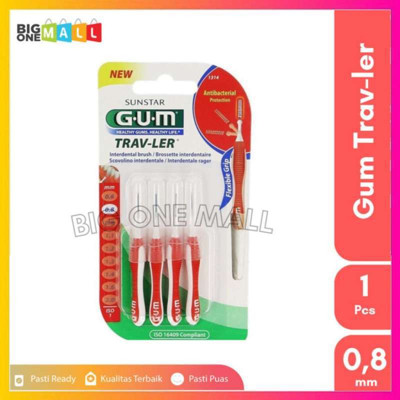Jual Gum Travler Interdental Brush, Gum Ortho Proxabrush 1612, 1414 ...