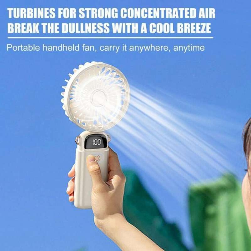 Promo Kipas Angin Lipat Portable Mini Usb Fan 5 Speed Neck Hang ...