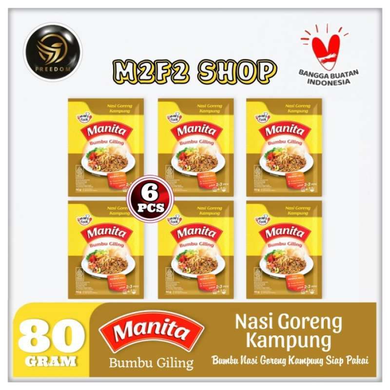 Promo Manita Bumbu Giling Instan Rempah Asli Nasi Goreng Semua Rasa Sachet - 80 Gr (kemasan 6 ...