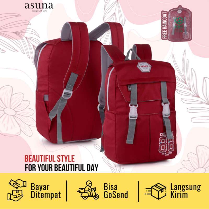 Jual Tas Sekolah Anak Sd Tk Original Backpack Cewek Merah Asn 851 ...