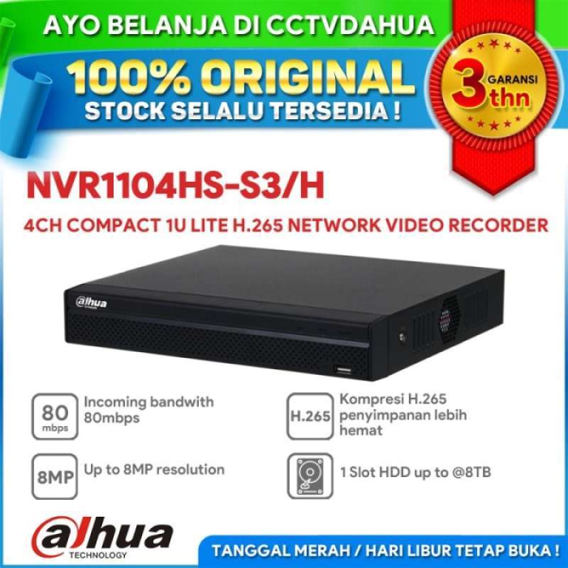 Jual Dahua Nvr 4 Channel Nvr1b04hc/e Resmi Dahua | Nvr 1b04hc 4 Channel Ori - Nvr1104hs-6tb Di ...