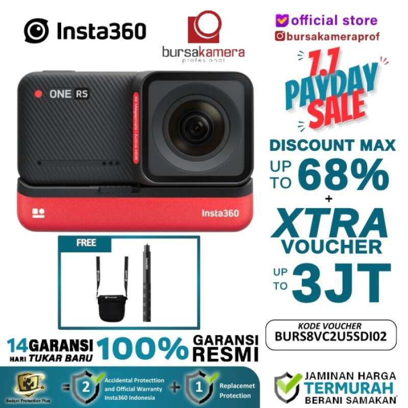 Jual Insta360 One Rs / R S 4k Edition Action Camera Garansi Resmi Di ...