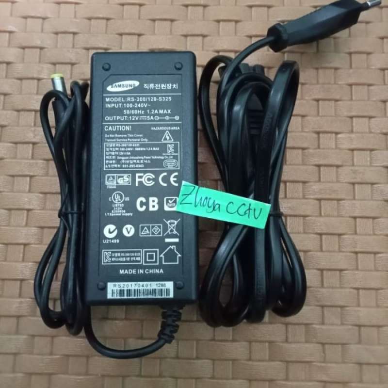 Jual Adaptor 12v 5a Samsung Original Body Slim Ada Lampu Indikator Di ...