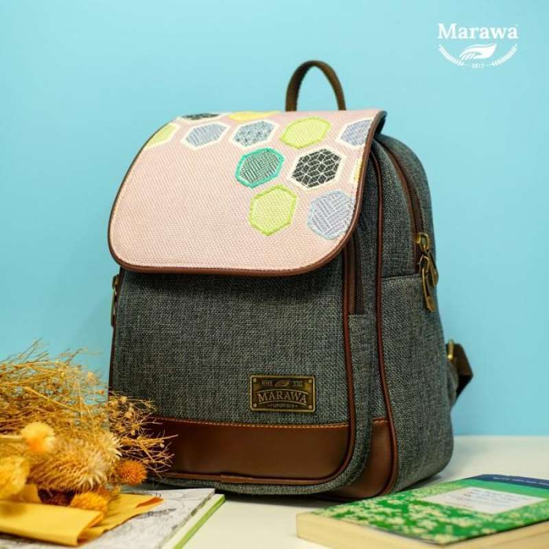 Jual Tas Backpack Mini Wanita Tablet 11 Inch Etnik By Marawa Binar ...