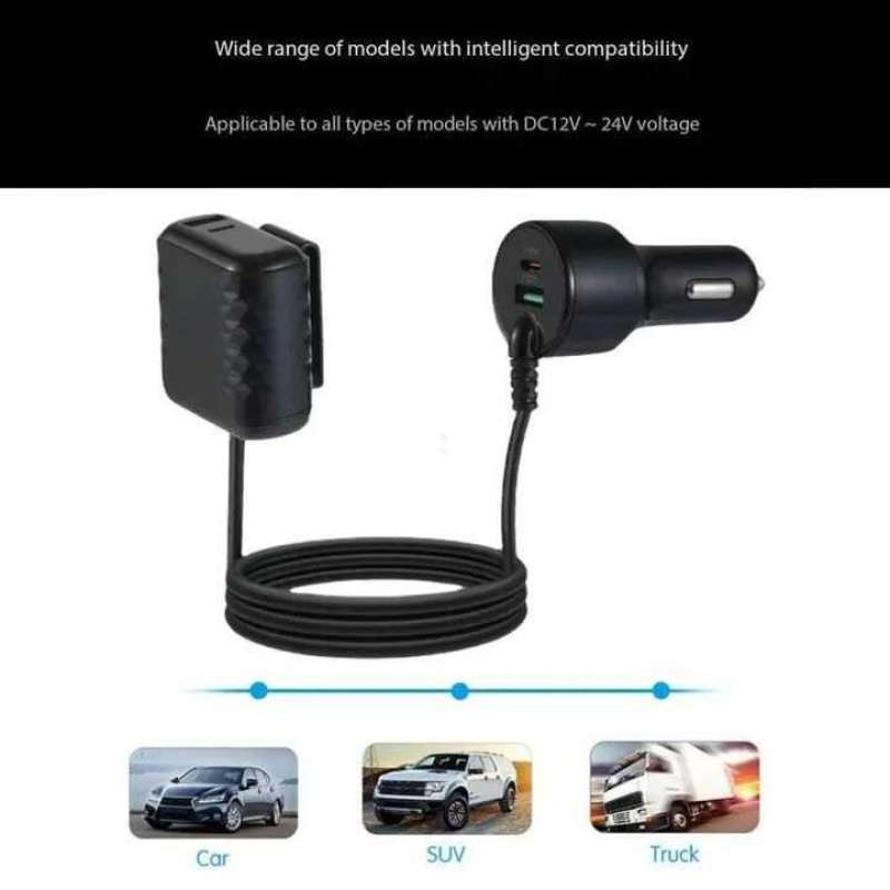 Jual Joy Car Charger Usb Type-c Pd 20w Fast Charging Qc 3.0 4 Port 76w ...