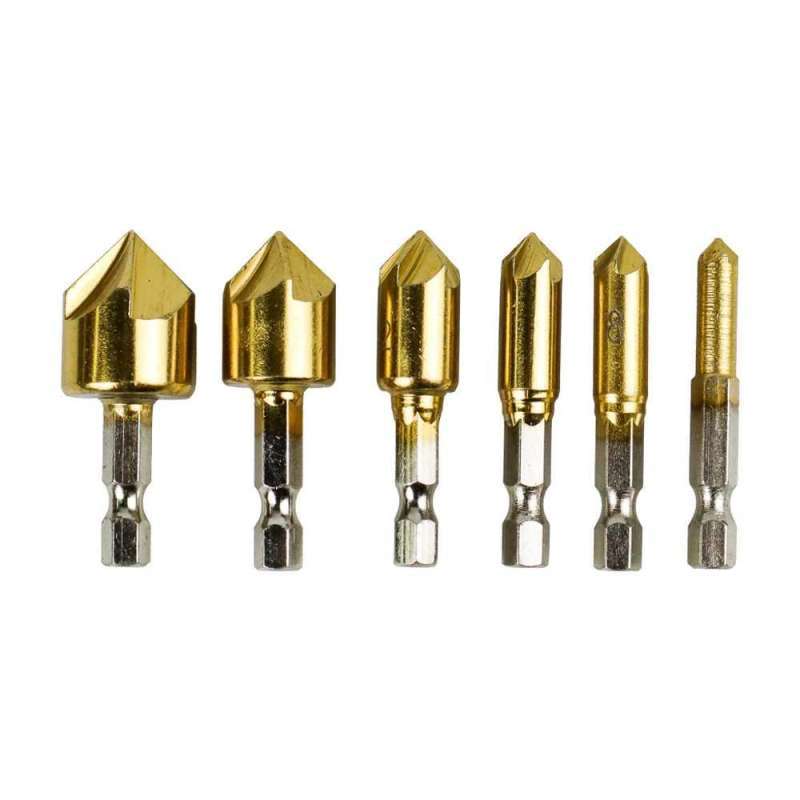 Jual Mata Bor Drill Bit Countersink Hss 6-19mm 6 Pcs Bt3 Bor Besi Baja ...