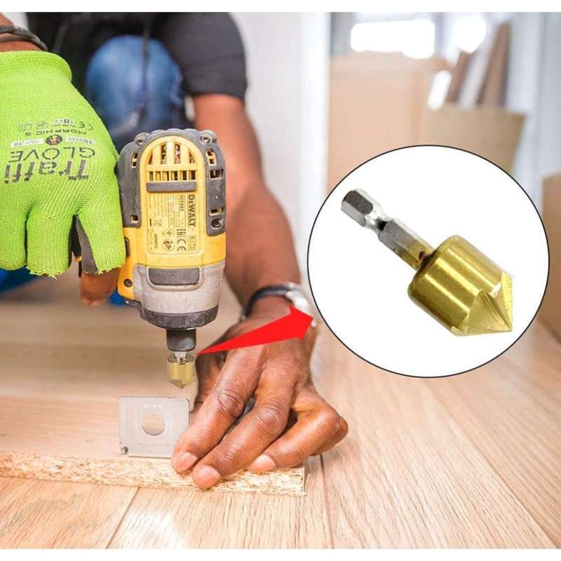 Jual Mata Bor Drill Bit Countersink Hss 6-19mm 6 Pcs Bt3 Bor Besi Baja ...