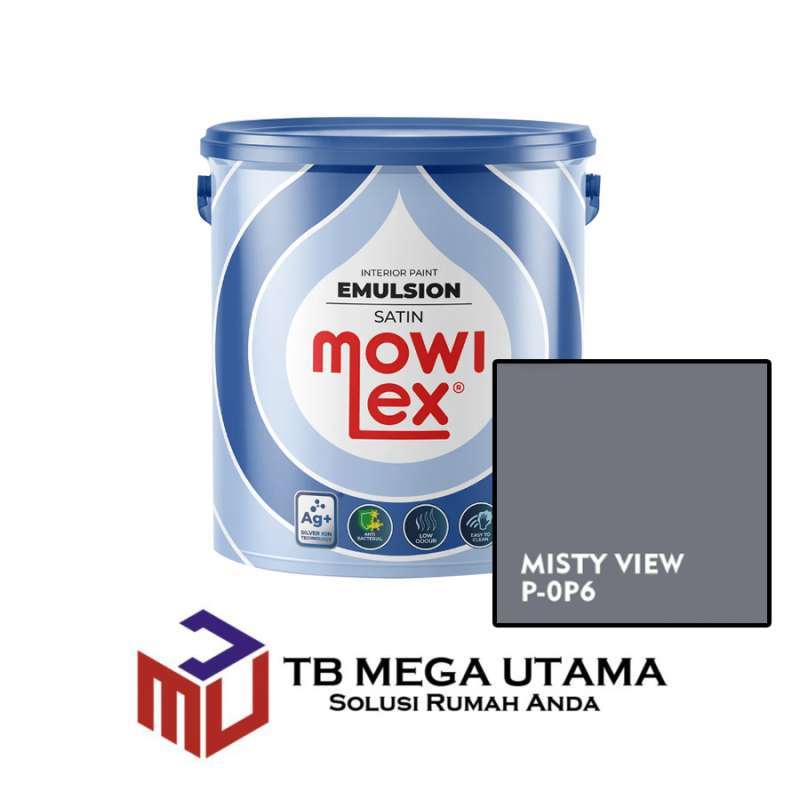 Jual Mowilex Emulsion Satin P-0p6 Misty View 2,5 Liter | Cat Decorative ...