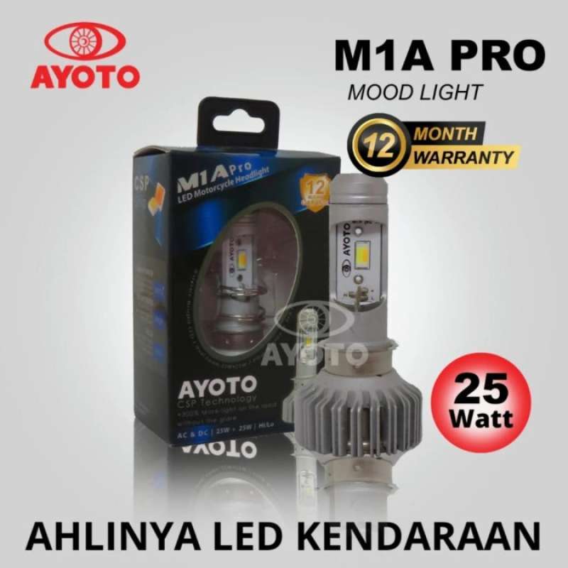 Promo Promo- Lampu Led Motor Ayoto M1a Pro H6 25 Watt Ac Dc Diskon 50% ...