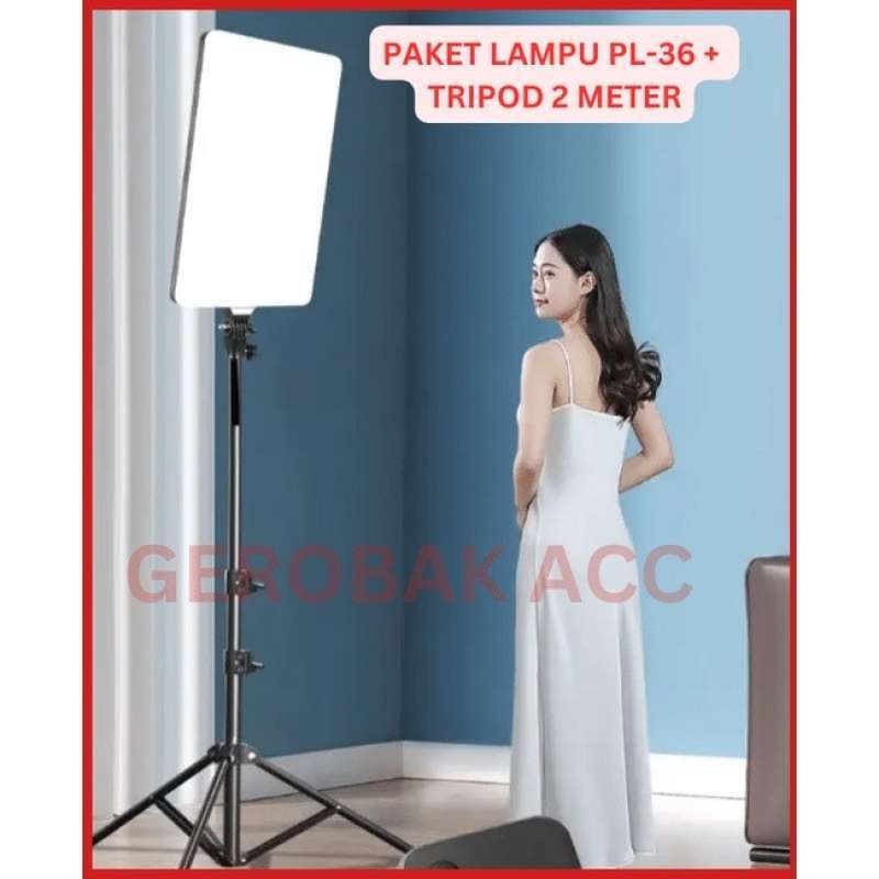Jual [paket] Lampu Fotografi Mua Pl-36 14 Inch + Tripod 2 Meter Livestream Di Seller Winter ...