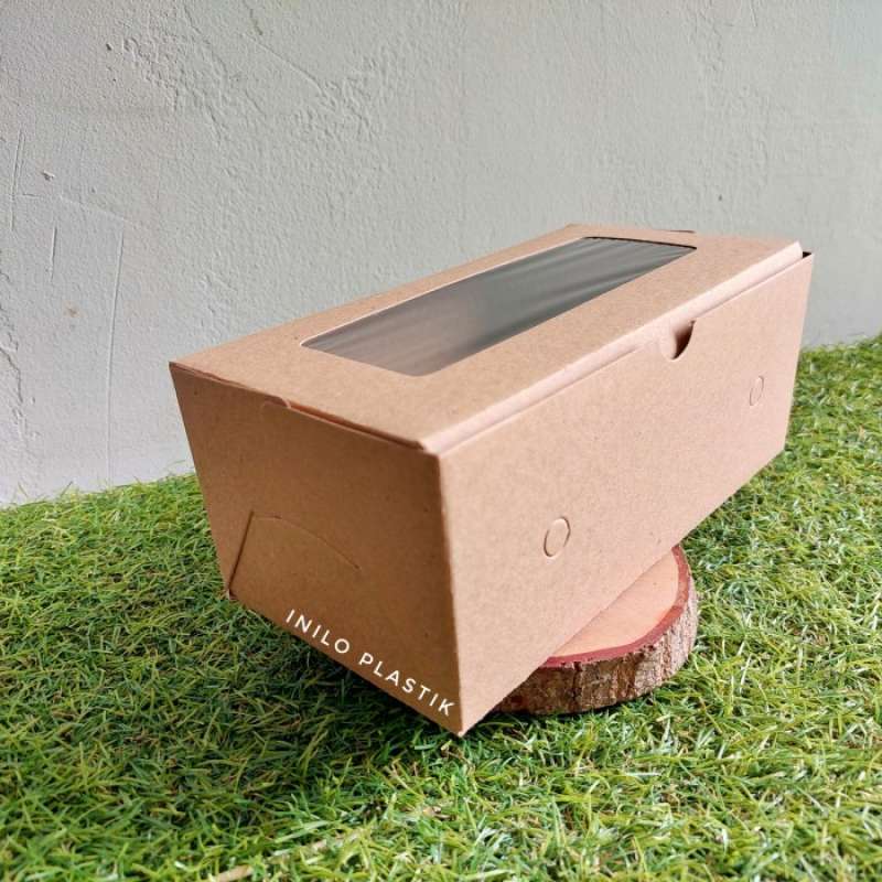 Jual @1pack Box Kraft Window 11x22x8 / Dus Bk Square Full Laminating ...