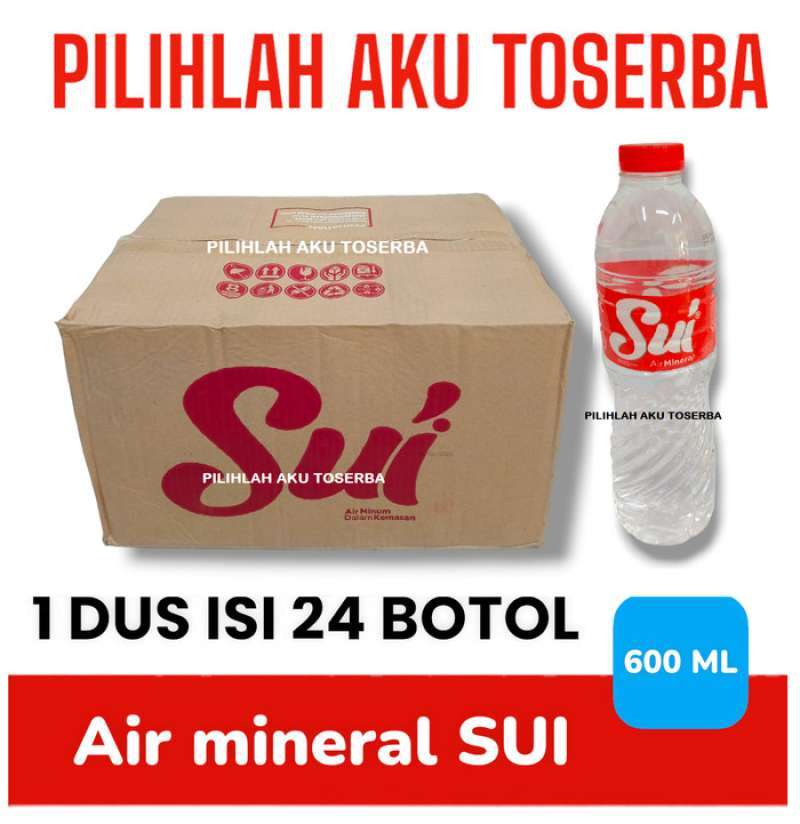 Promo Sui Air Mineral Botol Pet 600 Ml - ( Harga 1 Dus Isi 24 Botol ) Diskon 15% Di Seller ...