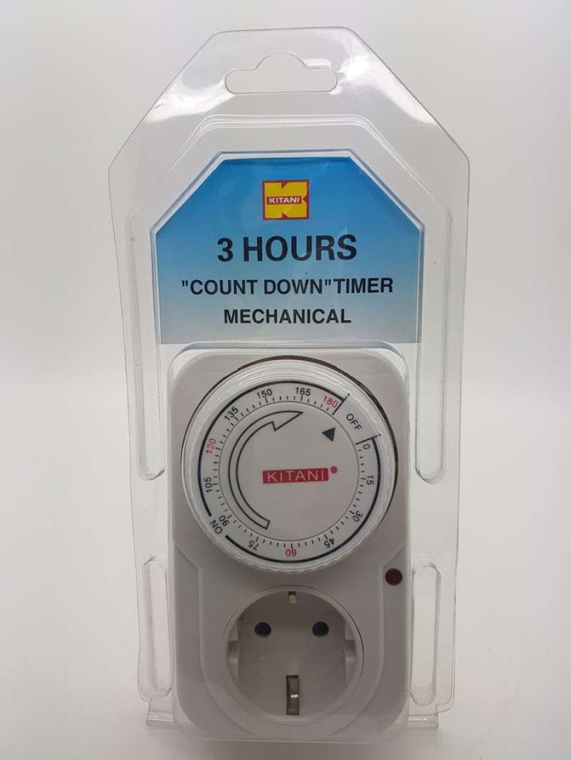 Promo Stop Kontak Timer Analog / Count Down Timer Analog Kitani - 3 Jam ...
