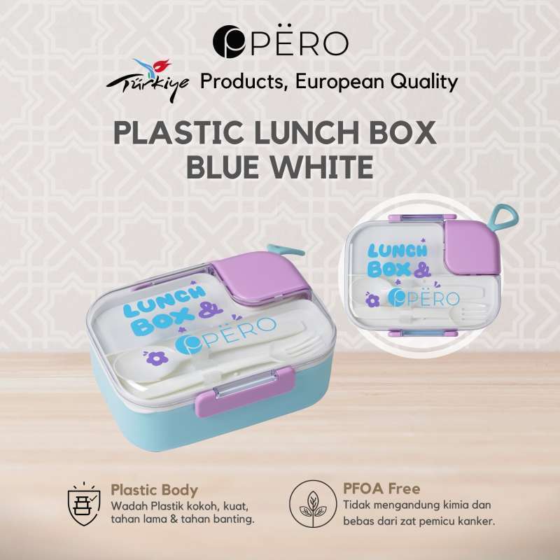 Promo Pero Kids Molly Lunch Box With Cutlery Set 1300ml / Tempat Makan ...