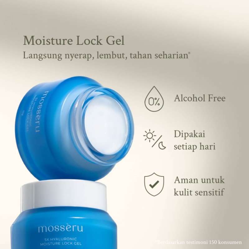 Promo 5x Hyaluronic Moisture Lock Gel | Pelembap Muka Diskon 23% Di ...