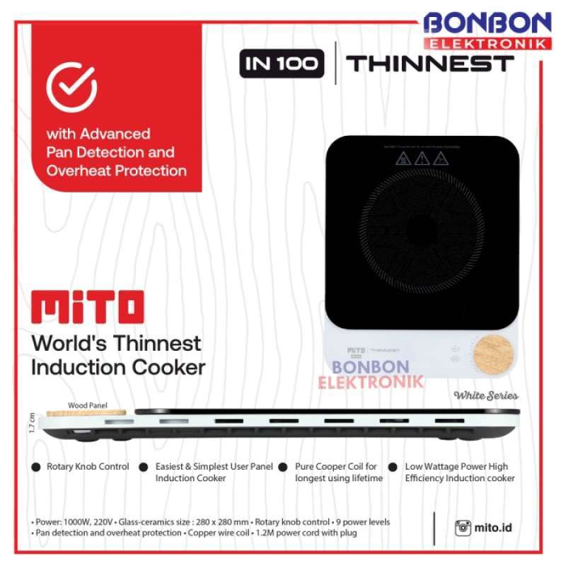 Promo Mito In-100 White Series Induction Cooker / In100 Kompor Induksi ...