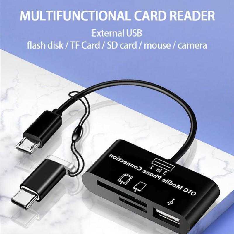 Jual Thle Card Reader 4in1 Microusb Otg Sd Card Microsd Usb With Usb ...