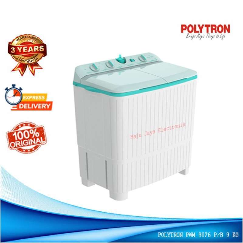 Promo Mesin Cuci 2 Tabung Polytron Pwm 9076 Water Select Cuci Pengering ...