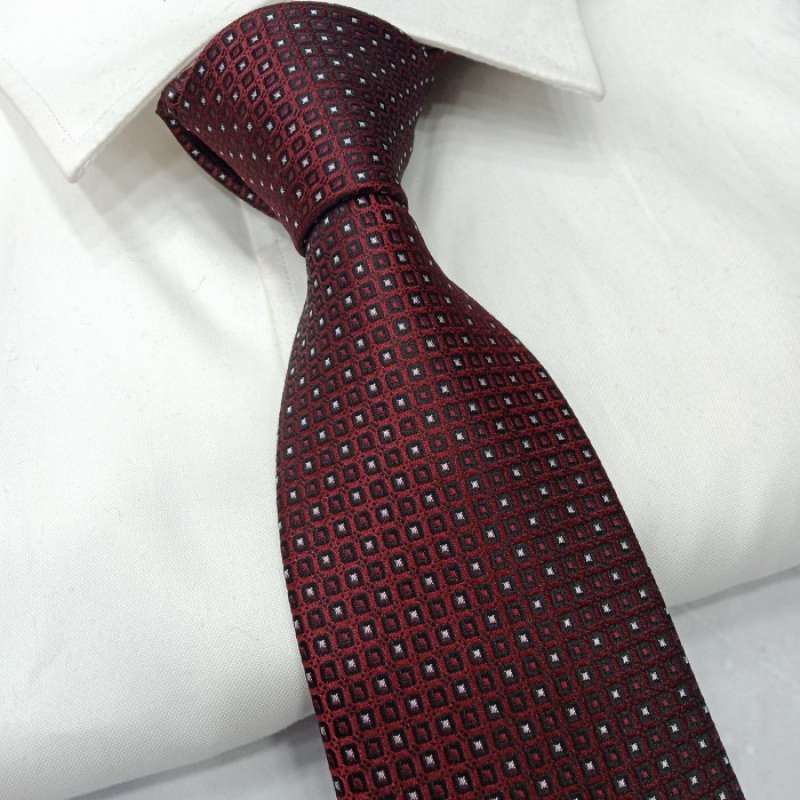 Jual Dasi Maroon Gelap Dasi Merah Lebar 3 Inchi Dasi Pria Motif Import ...