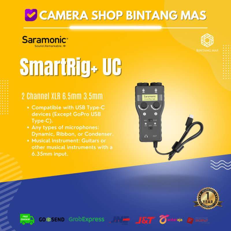 Jual Saramonic Smartrig+ Uc 2 Channel Xlr 6.5mm 3.5mm Input For Usb Type-c Di Seller Circlet ...