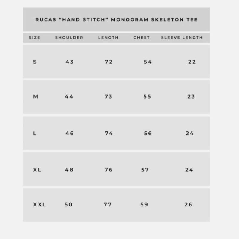 Jual Rucas Delivery Ii Hand Stitch Monogram Skeleton Tee Original - Xxl ...