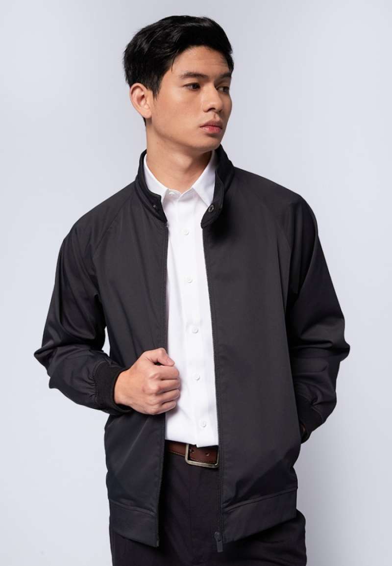 Jual Executive 4-way Stretch Harrington Jacket 1-jkicro124c103 Black Di ...