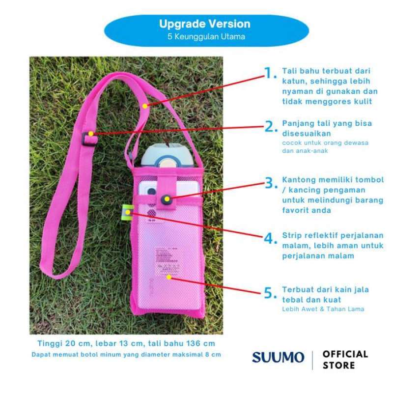 Jual Suumo Tas Tumbler Sling Bag Model Jaring Kantung Botol Minum ...
