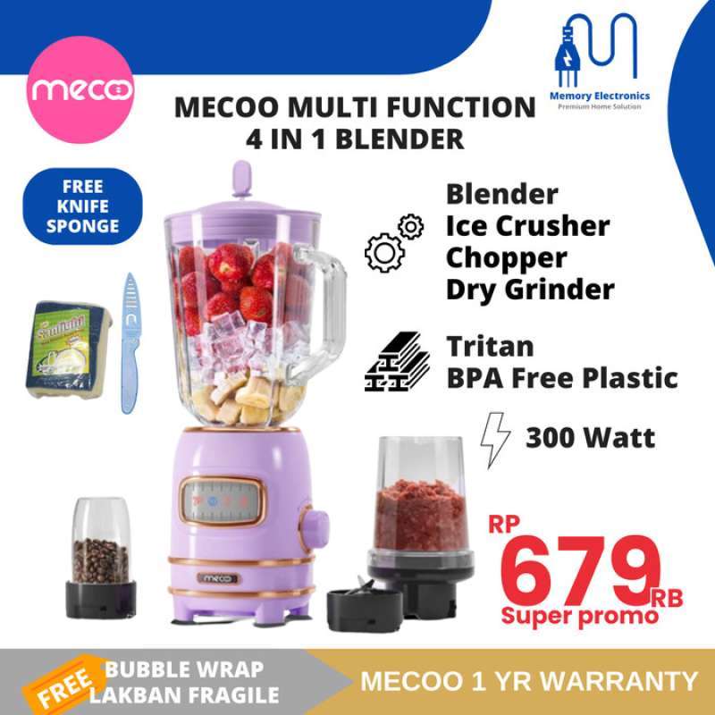 Promo Mecoo Ice Crusher Blender Juicer Penggiling Daging Mewah Low Watt ...